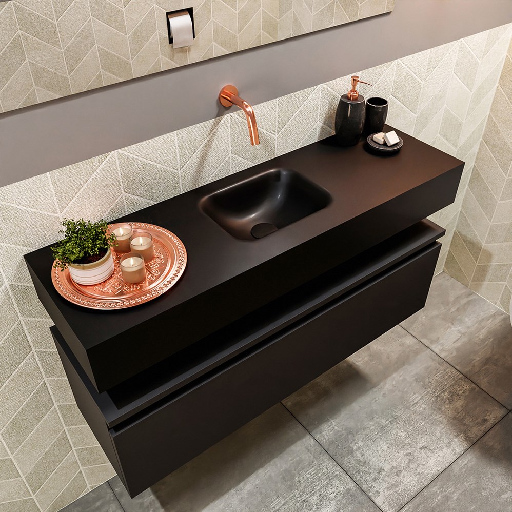 ANDOR 100cm cloakroom vanity set Urban. Vanity top LEX Urban position ...