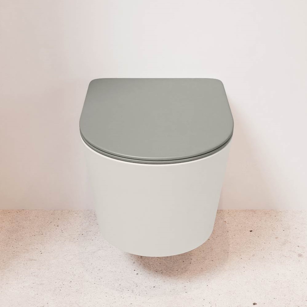 LAVIE Wall hung toilet single fire rimless deep flush Linen. Toilet ...