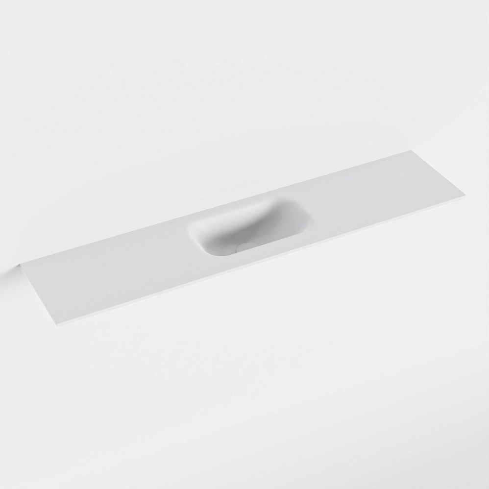 EDEN Talc solid surface inleg wastafel voor toiletmeubel 100cm. Positie ...