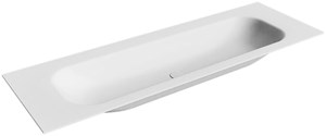 BIG LARGE Talc solid surface inbouw wastafel 141cm. Positie wasbak Midden.