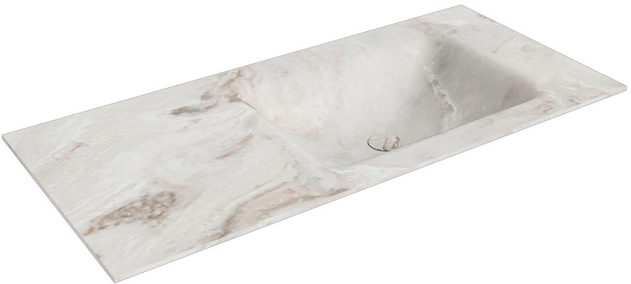 CLOUD Frappe Lavabo encastrado de solid surface 100cm. Posición del ...