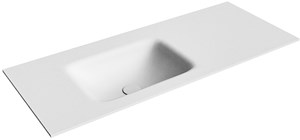 GRUNNE Talc solid surface inbouw wastafel 100cm. Positie wasbak Links.