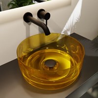 JEWEL Waskom transparant 40cm kleur gold