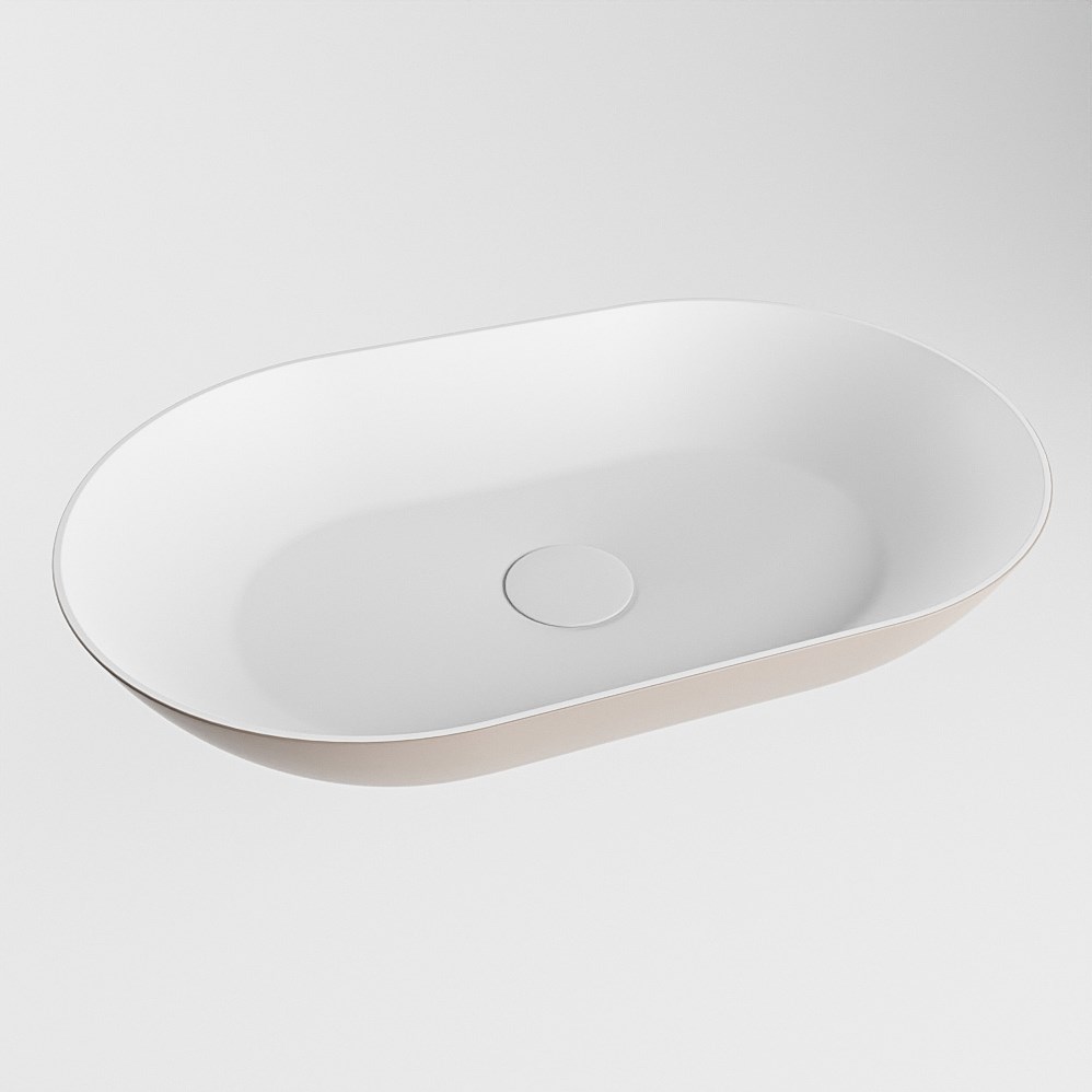 ONNI Waskom solid surface 55cm kleur Smoke / Talc