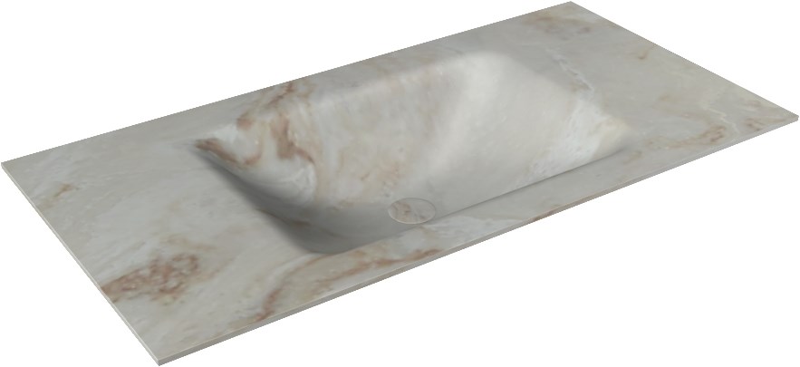 CLOUD Frappe Lavabo encastrado de solid surface 100cm. Posición del ...