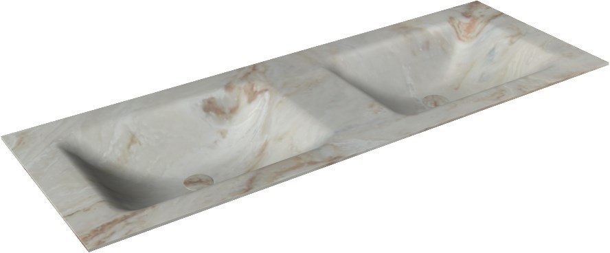 CLOUD Frappe Lavabo encastrado de solid surface 130cm. Posición del ...