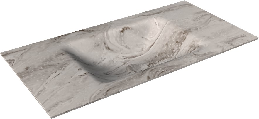 CLOUD Glace Lavabo encastrado de solid surface 100cm. Posición del ...