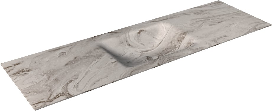 CLOUD Glace Lavabo encastrado de solid surface 151cm. Posición del ...