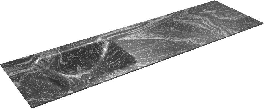 CLOUD Lava Lavabo encastrado de solid surface 160cm. Posición del ...