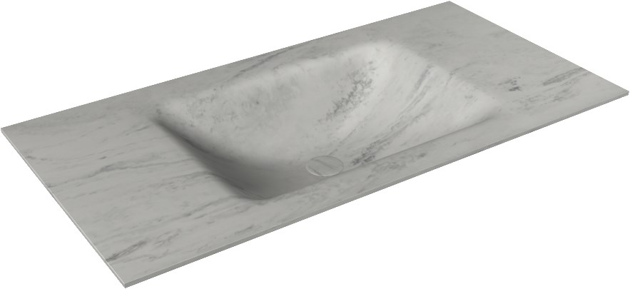 CLOUD Opalo Lavabo encastrado de solid surface 100cm. Posición del ...