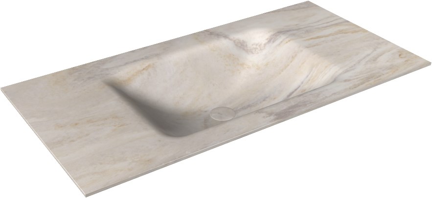 CLOUD Ostra Lavabo encastrado de solid surface 100cm. Posición del ...