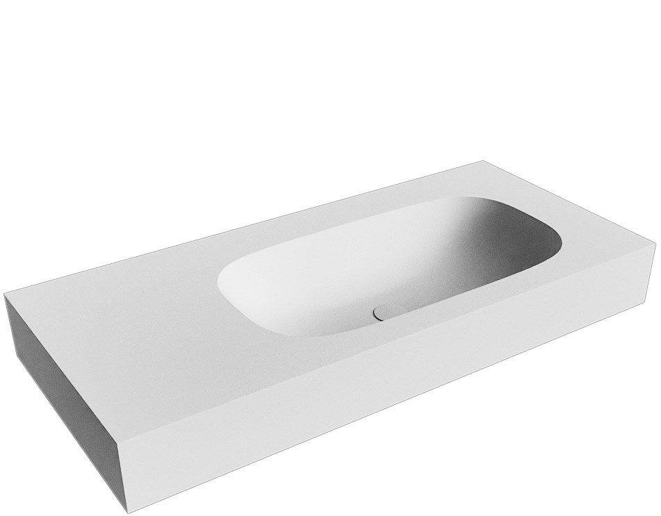 STOR SMALL Talc freihängend Waschtisch aus solid surface ...