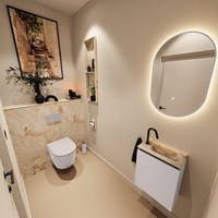 TURE-DLUX 40cm toiletmeubel Cale. EDEN wastafel Frappe positie rechts ...