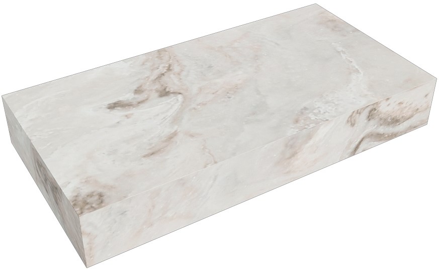TOP 23 Frappe wall-hung solid surface module / shelf 80cm. Thickness ...